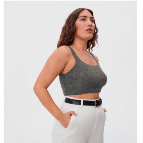 Everlane | Tops | Everlane Cozy Stretch Crop Tank Top Ribbed ...